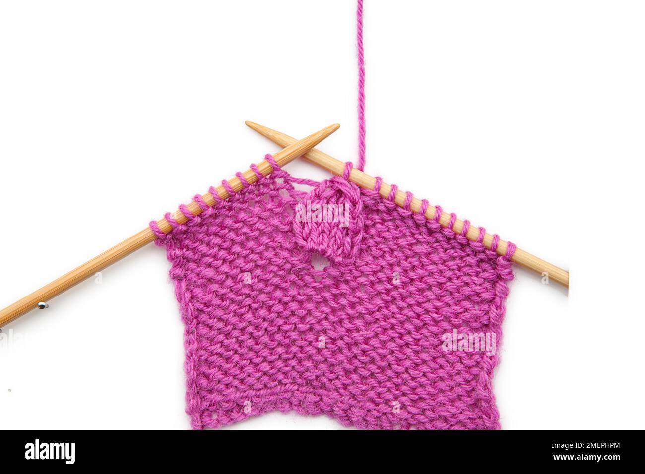 Example of tulip cluster bobble knitting technique Stock Photo - Alamy