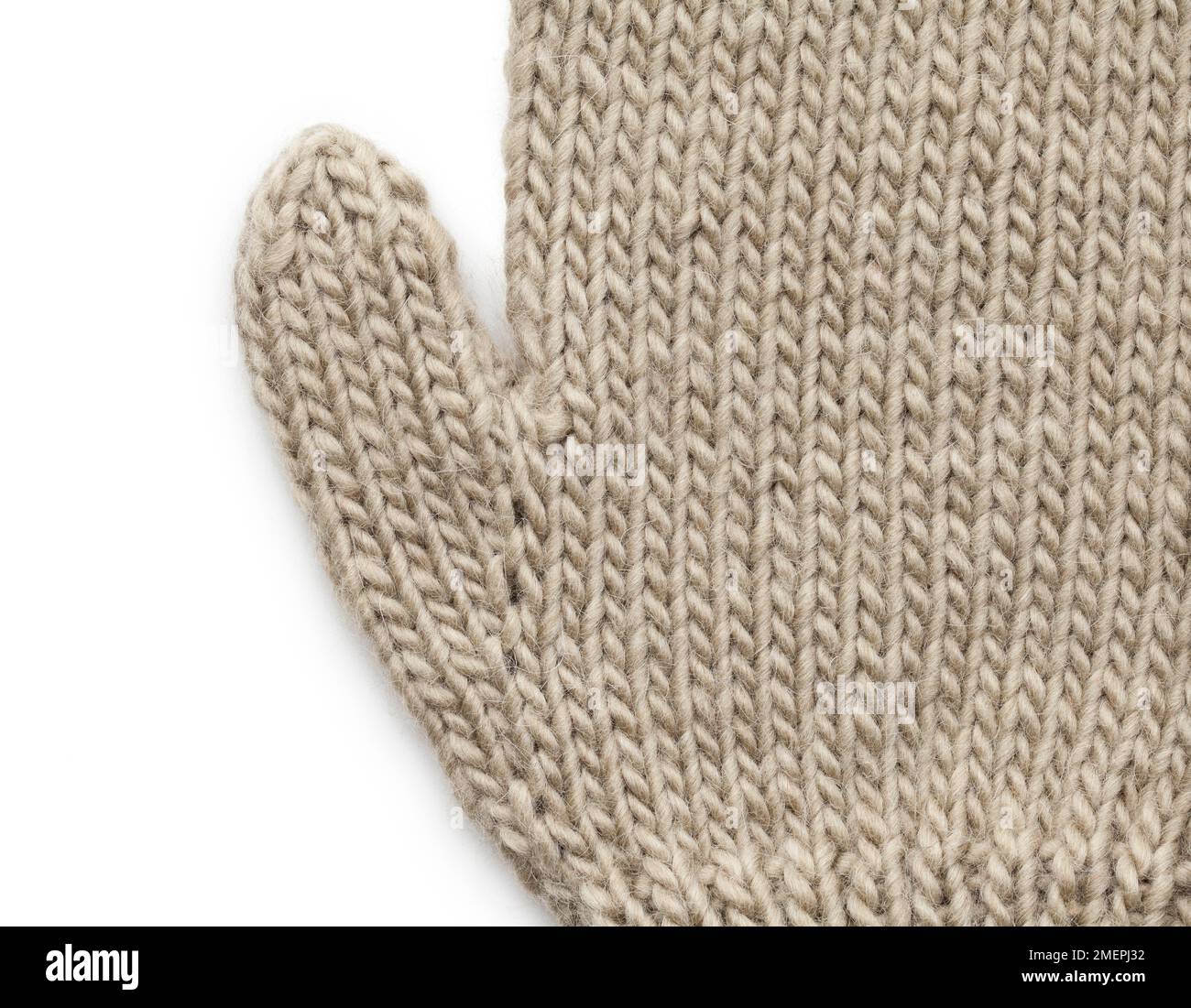 Knitted men's mitten, close-up Stock Photo - Alamy
