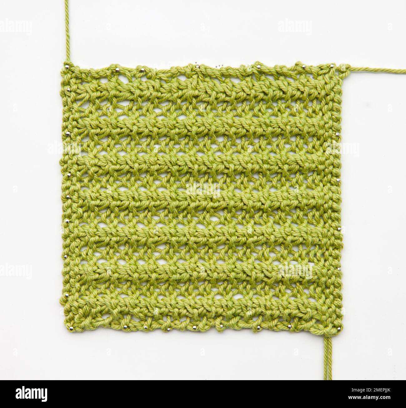 Puff stitch knitting sample Stock Photo - Alamy