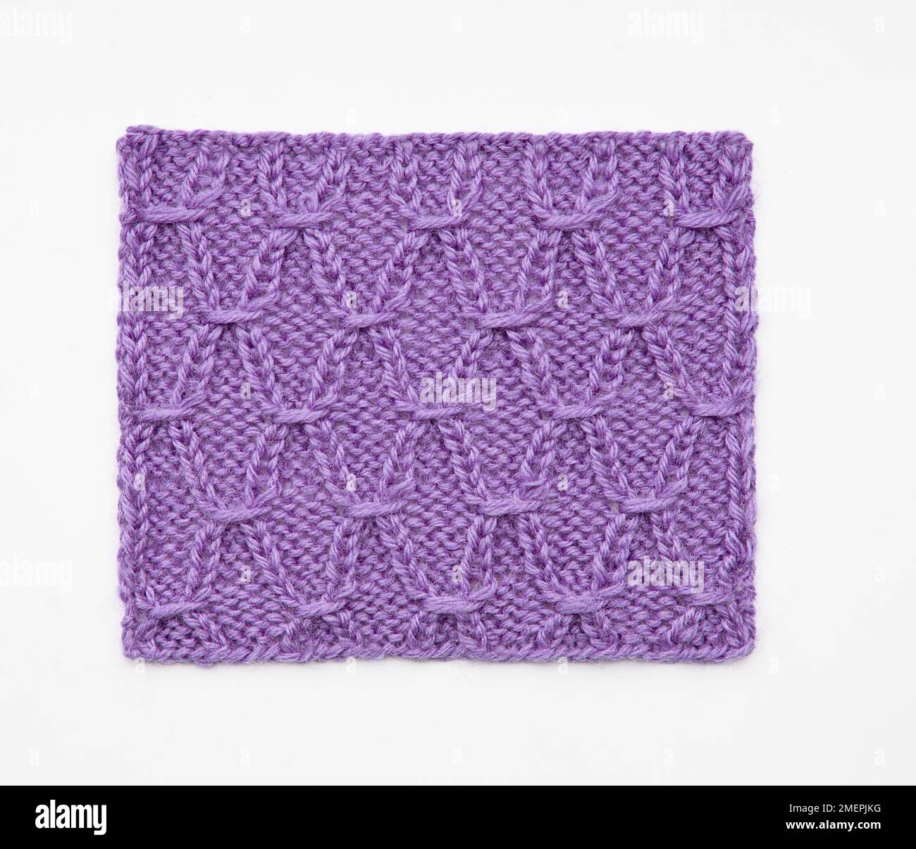 Smocking stitch knitting sample Stock Photo - Alamy