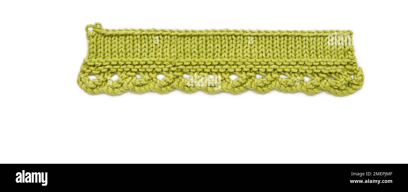 Archway edging knitting sample Stock Photo - Alamy