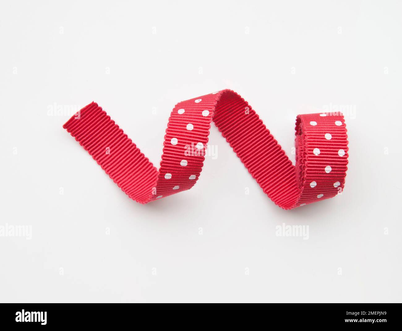 Red and white polka dot trimming sample Stock Photo - Alamy