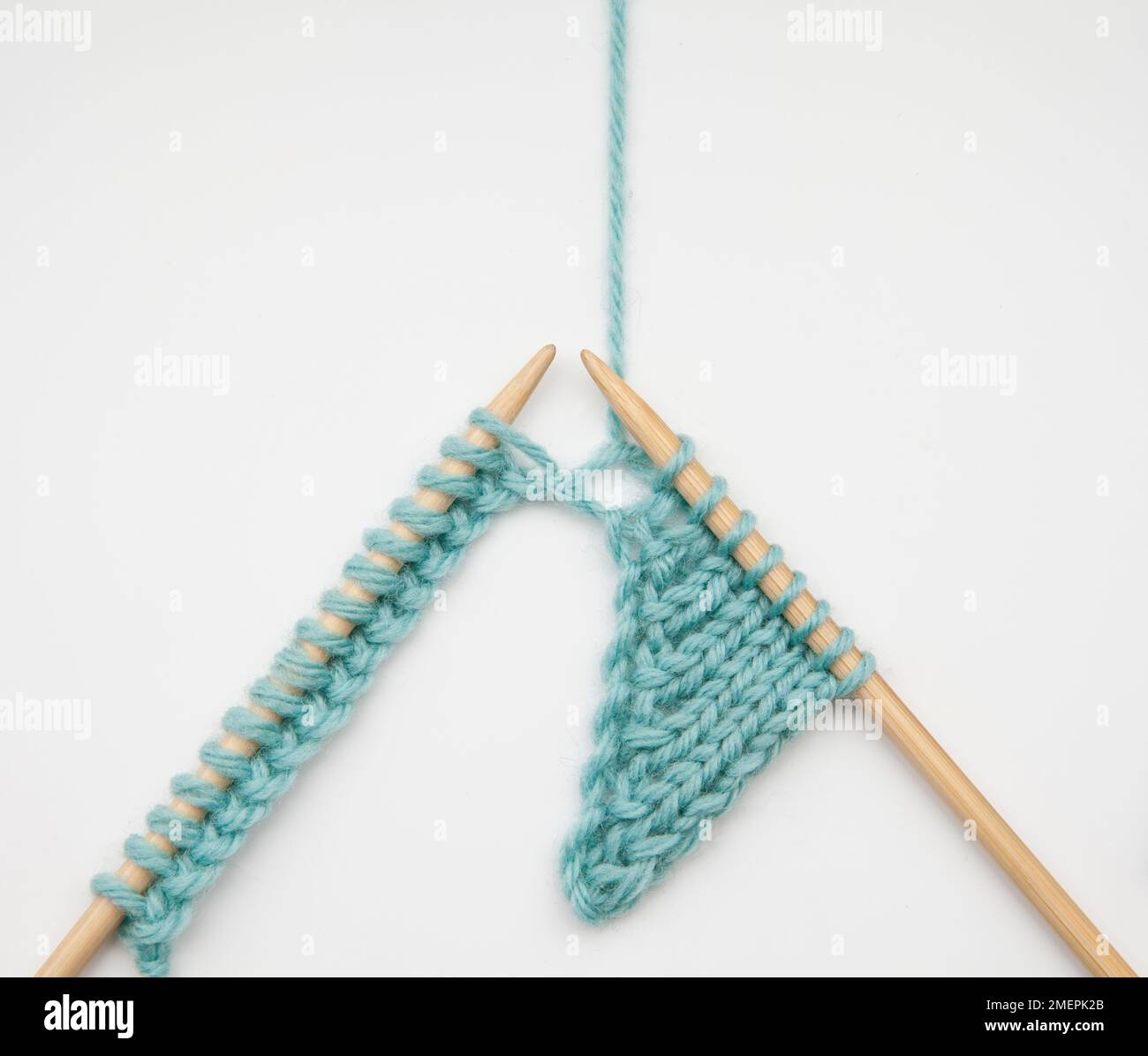 Creating structured effect using interlace knitting Stock Photo - Alamy
