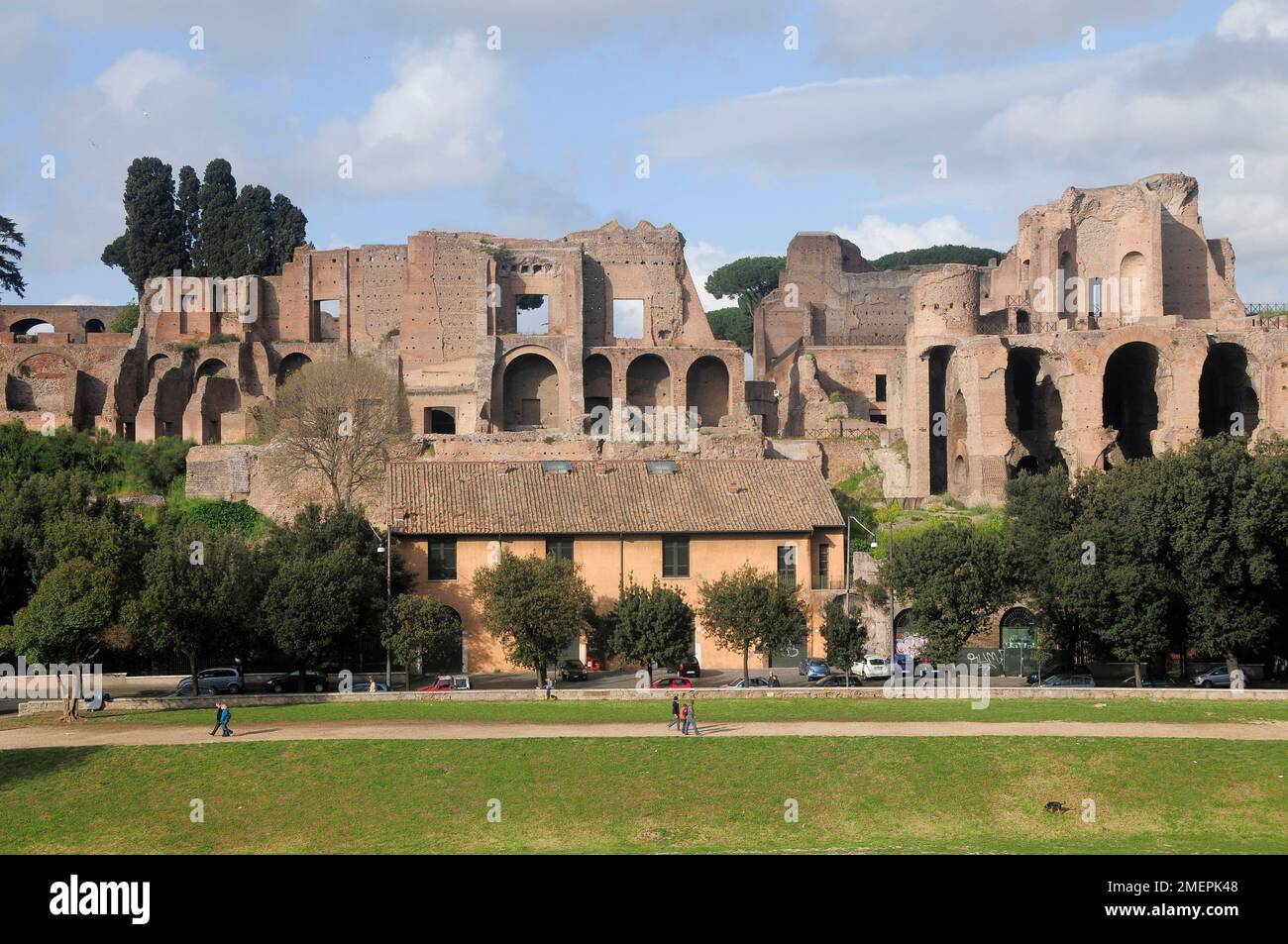 Italy, Lazio, Rome, Aventine Hill, Circus Maximus, view across Circus ...