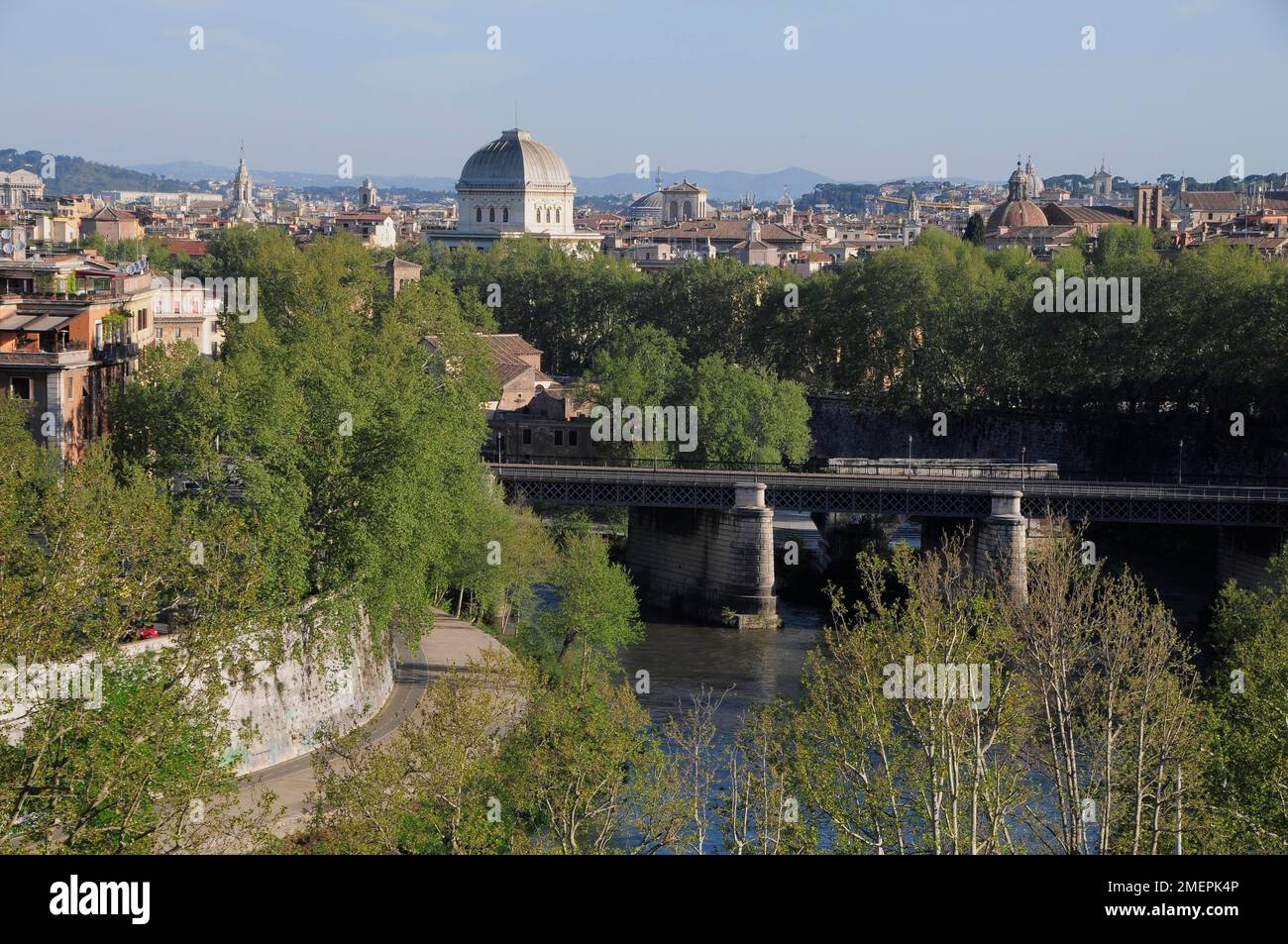Italy, Lazio, Rome, Aventine Hill, Parco Savelli, views across to the ...