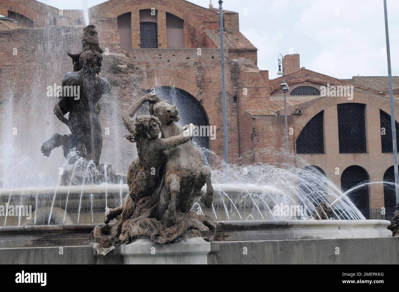 Italy, Lazio, Rome, Esquiline Hill, Piazza della Repubblica, Terme di ...