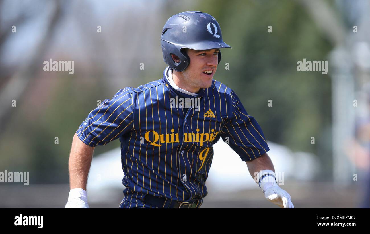 Quinnipiac's Dylan Lutz (9) during an NCAA baseball game against ...