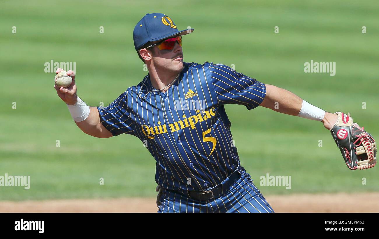 Quinnipiac's Evan Vulgamore (5) during an NCAA baseball game against ...