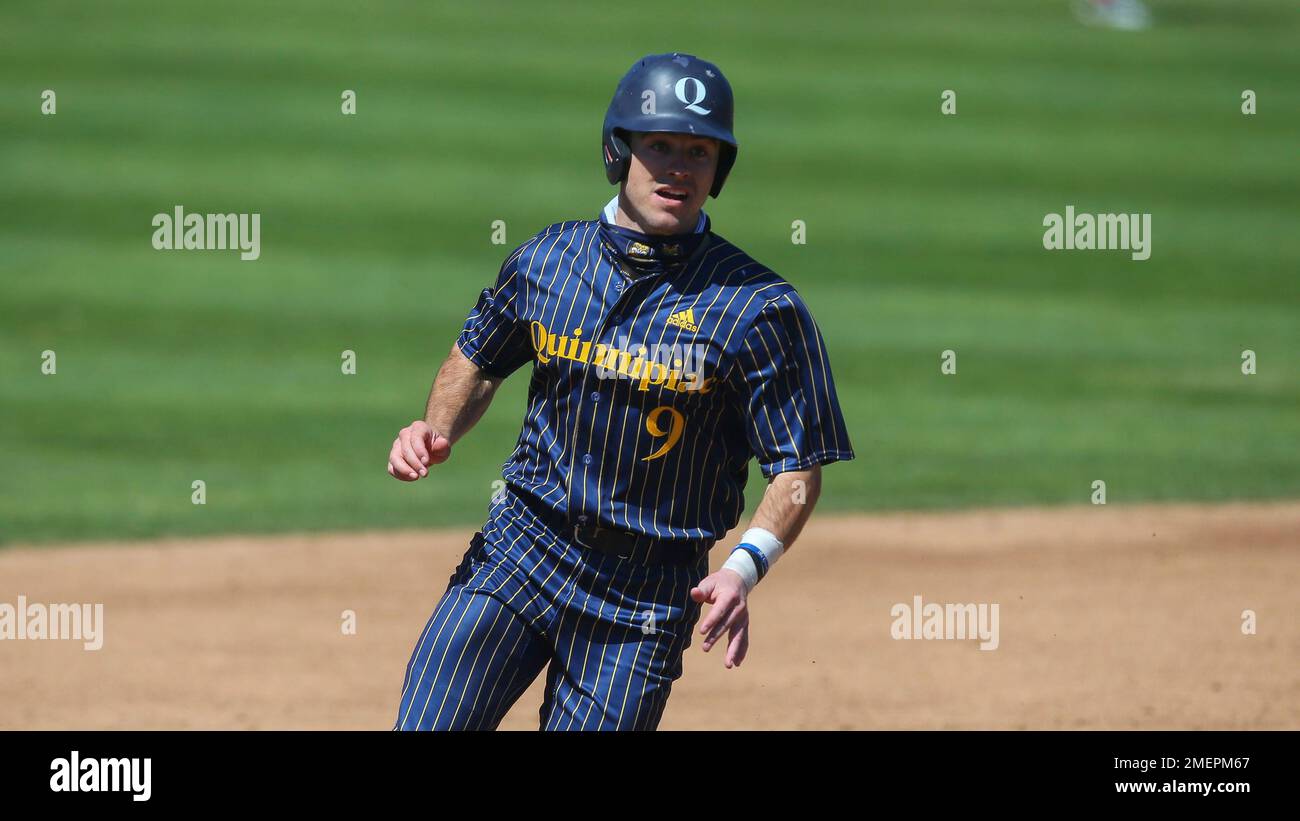 Quinnipiac's Dylan Lutz (9) during an NCAA baseball game against ...