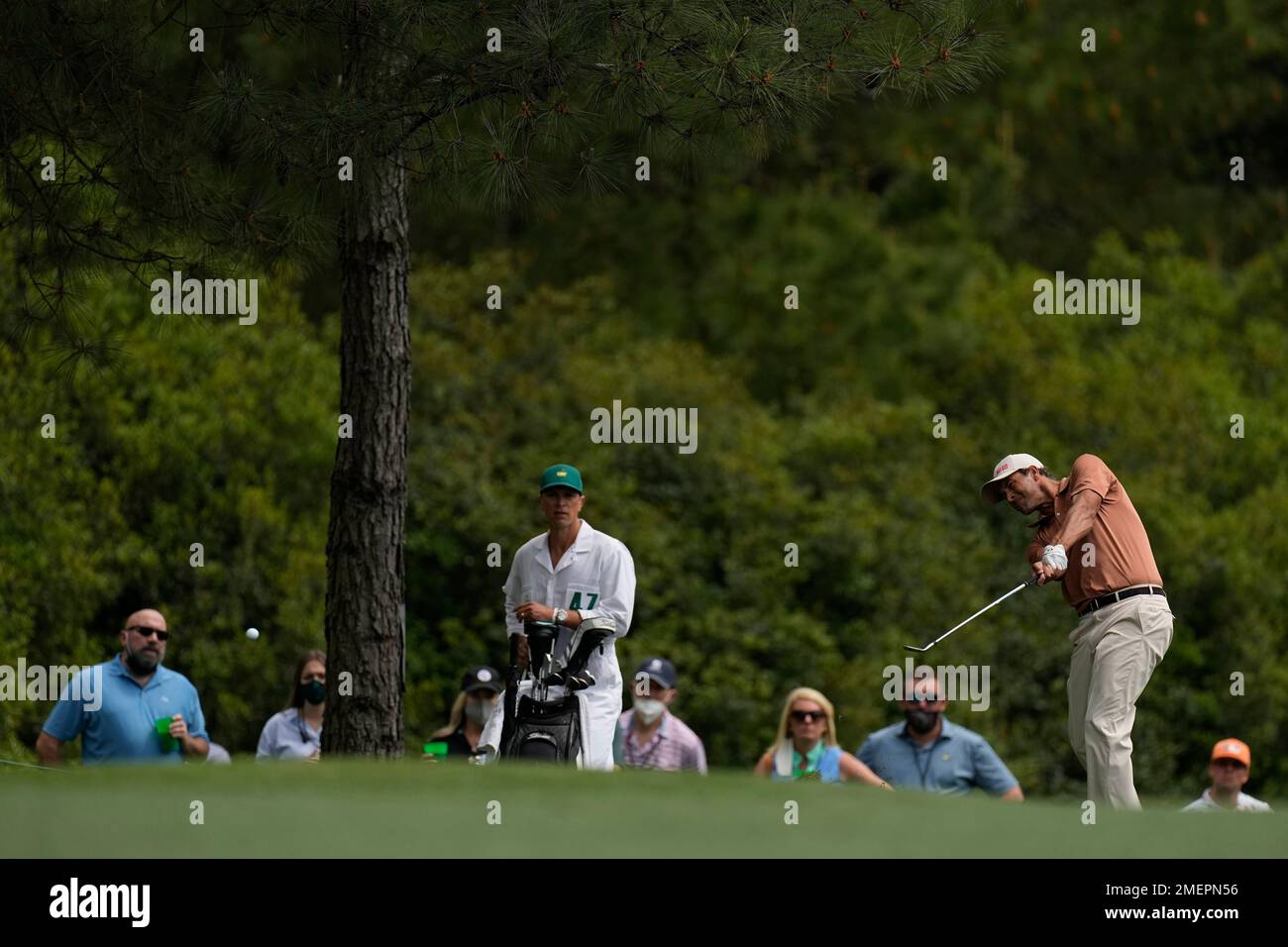 Adam Scott, of Australia, hits on the first fairway during the first ...