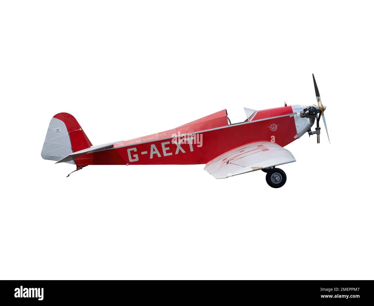 Dart Kitten II 1930s British ultra-light aircraft, side view Stock ...