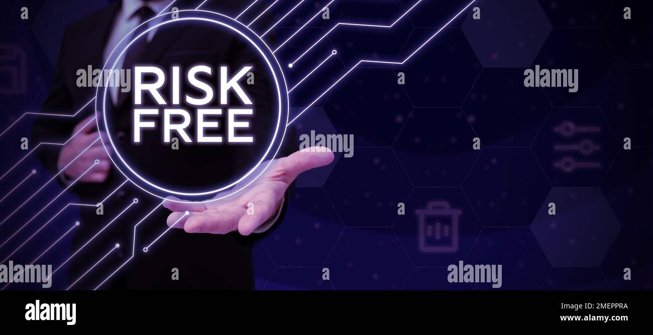 Conceptual display Risk Free. Internet Concept used to describe ...