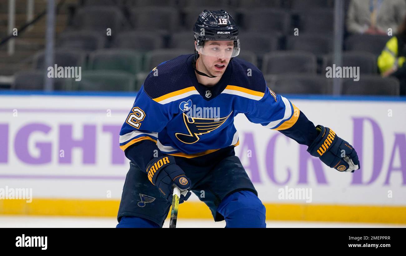 St. Louis Blues' Zach Sanford in action during the first period of an ...