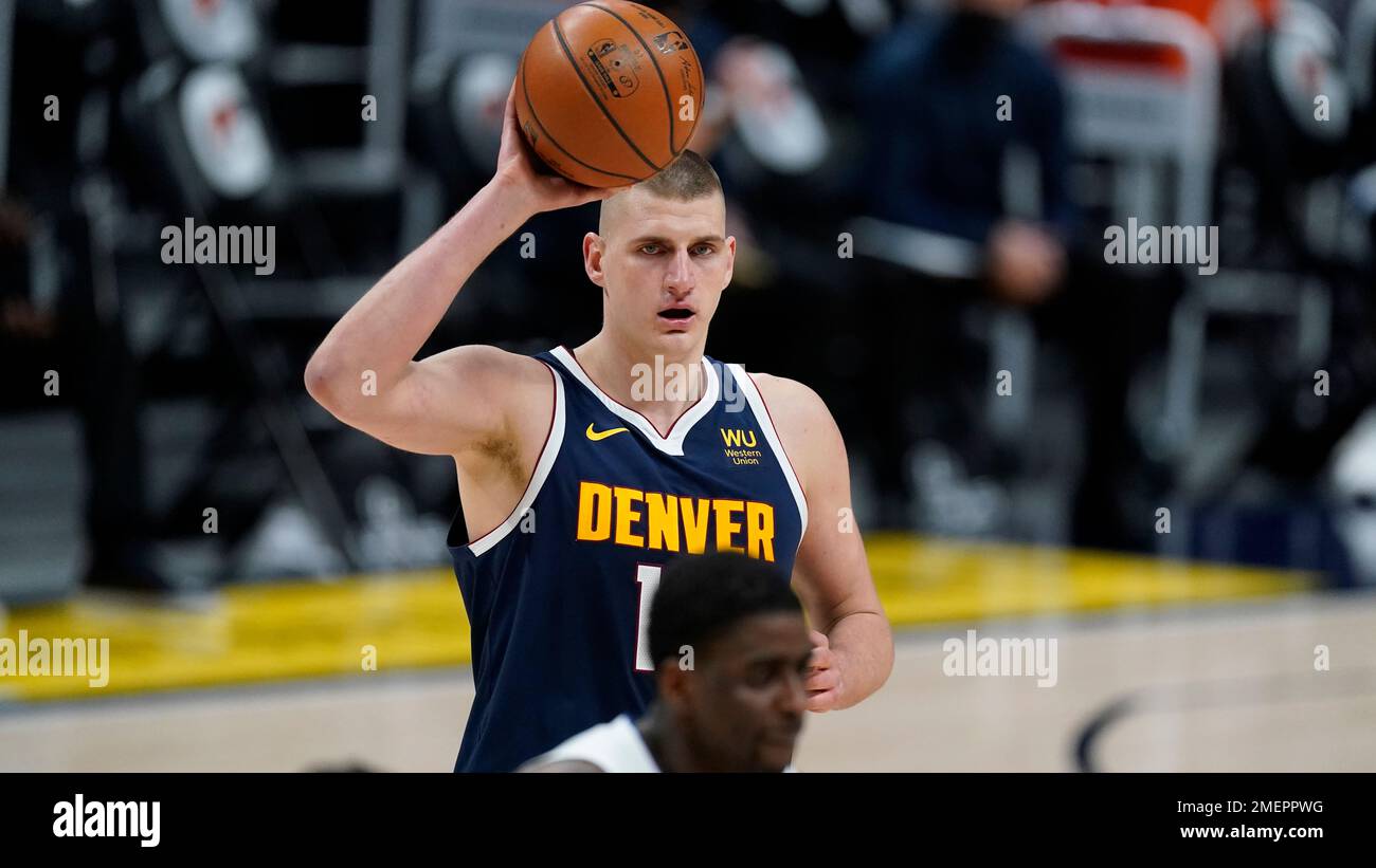 Denver Nuggets center Nikola Jokic (15) in the second half of an NBA ...