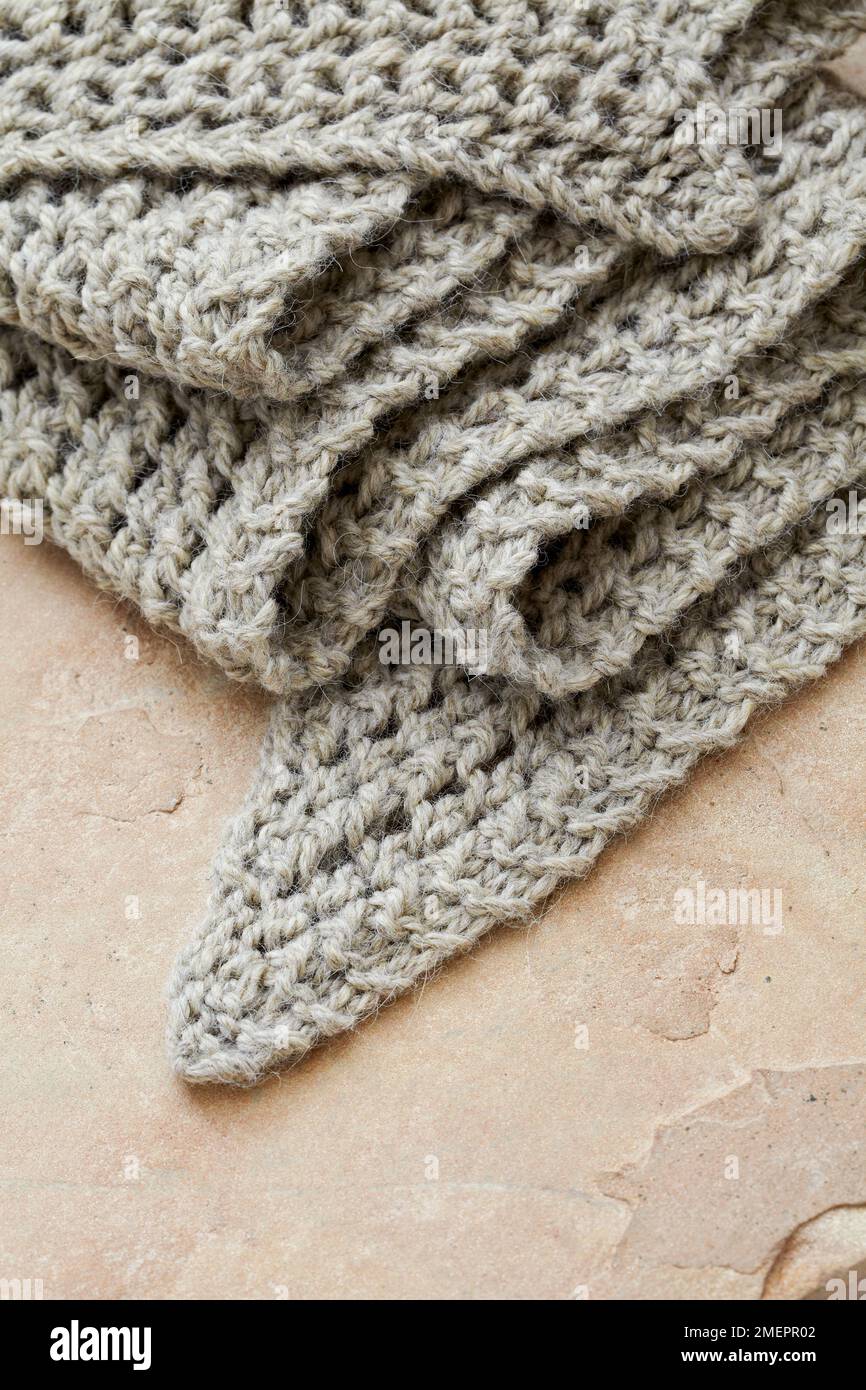 Two-way textured muffler, close-up Stock Photo - Alamy