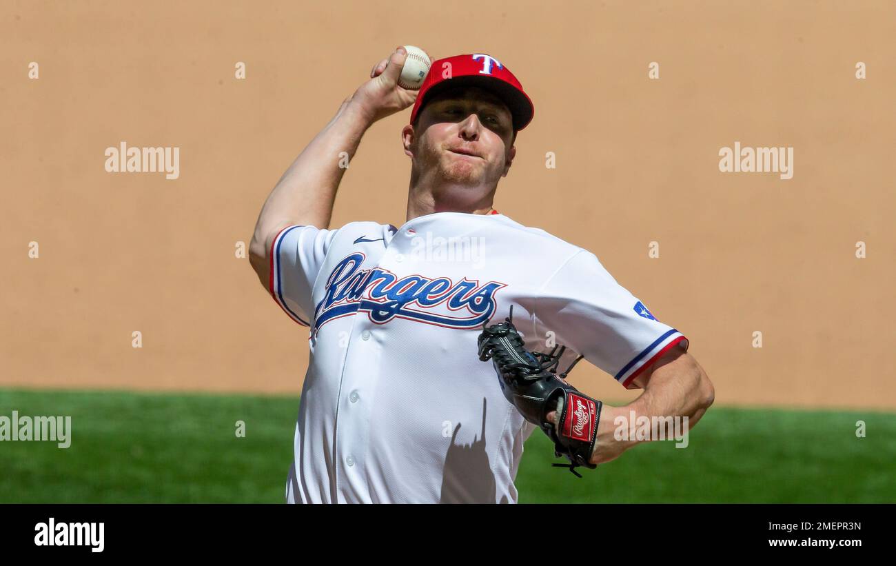 Texas Rangers relief pitcher Josh Sborz (66) throws during a baseball ...
