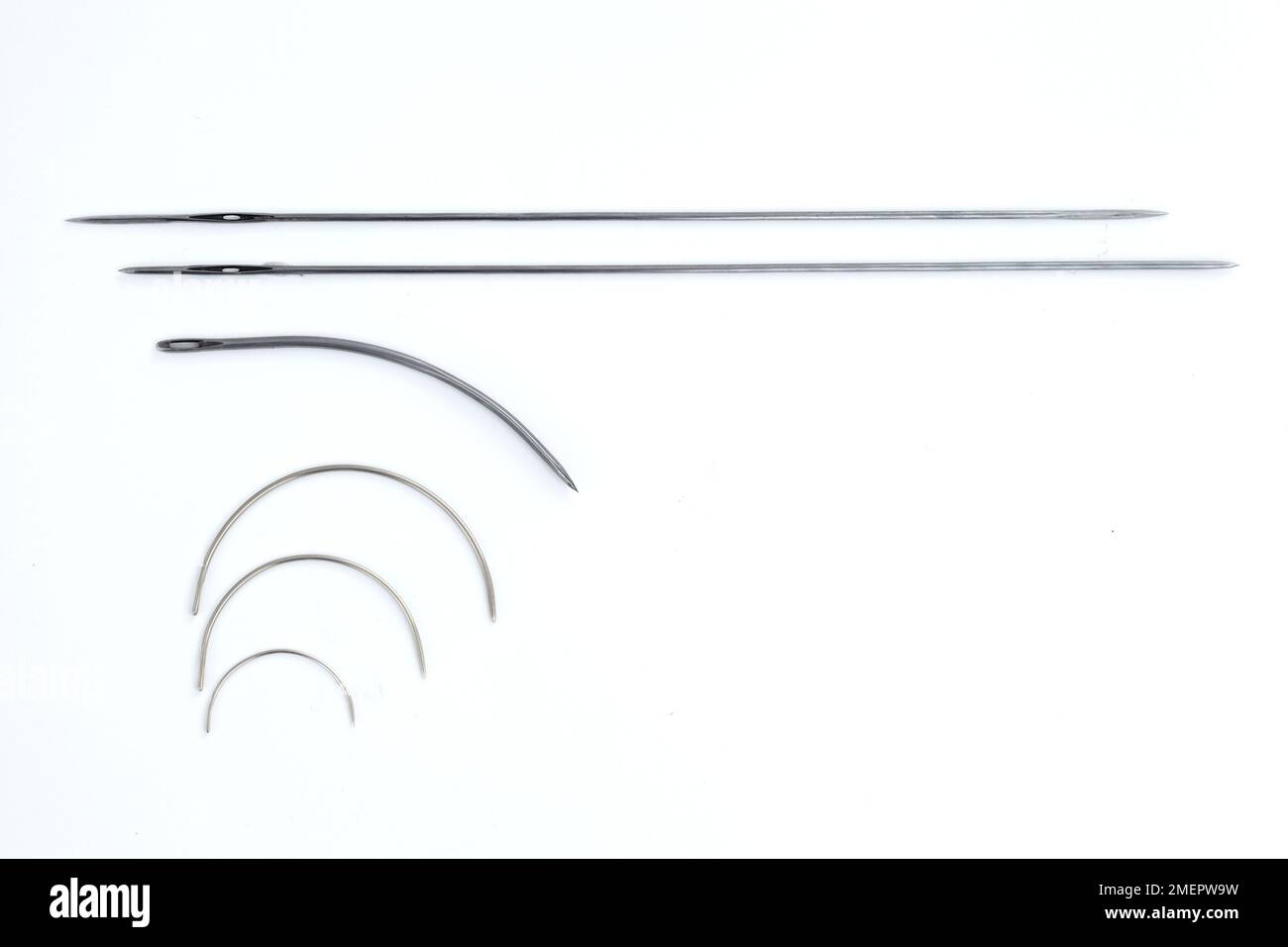 Double ended bayonet needle, curved spring needle Stock Photo - Alamy