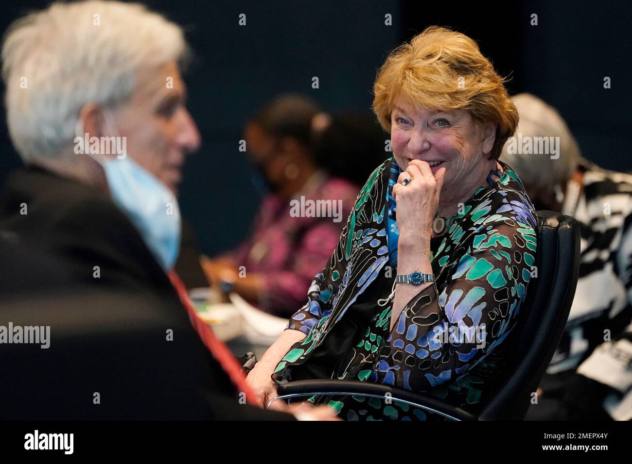 Virginia State Sen. Janet Howell, D-Fairfax, smiles after her remarks ...