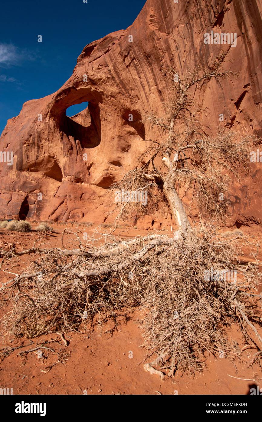 Sun's Eye is one of the natural stone arches in Monument Valley, AZ ...