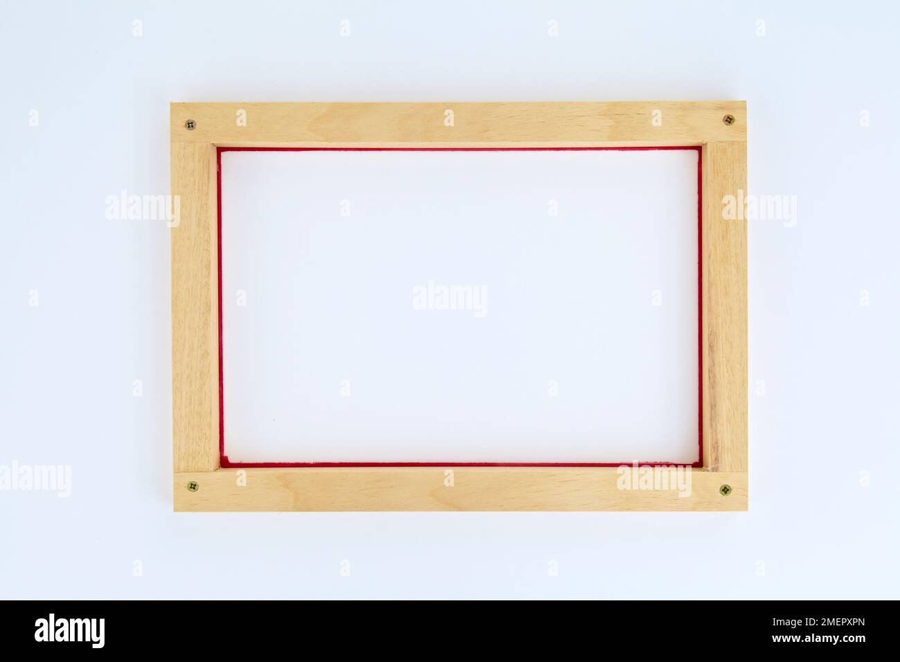 Screen printing silk screen frame, close-up Stock Photo - Alamy