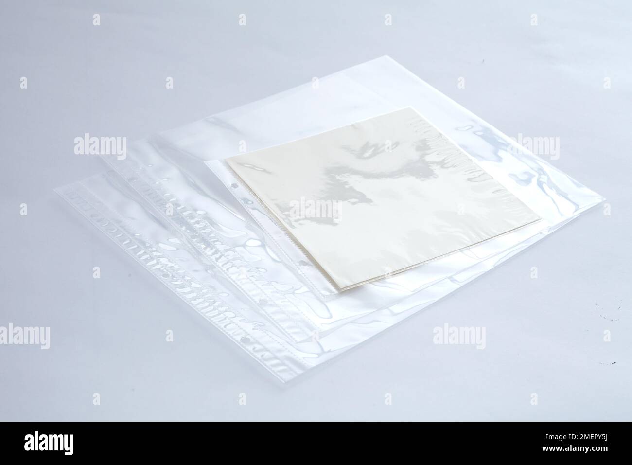 Plastic paper protectors, close-up Stock Photo - Alamy