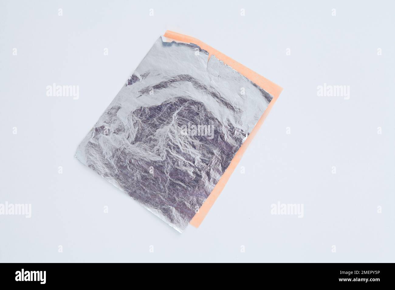 Metal leaf paper, overhead view Stock Photo - Alamy