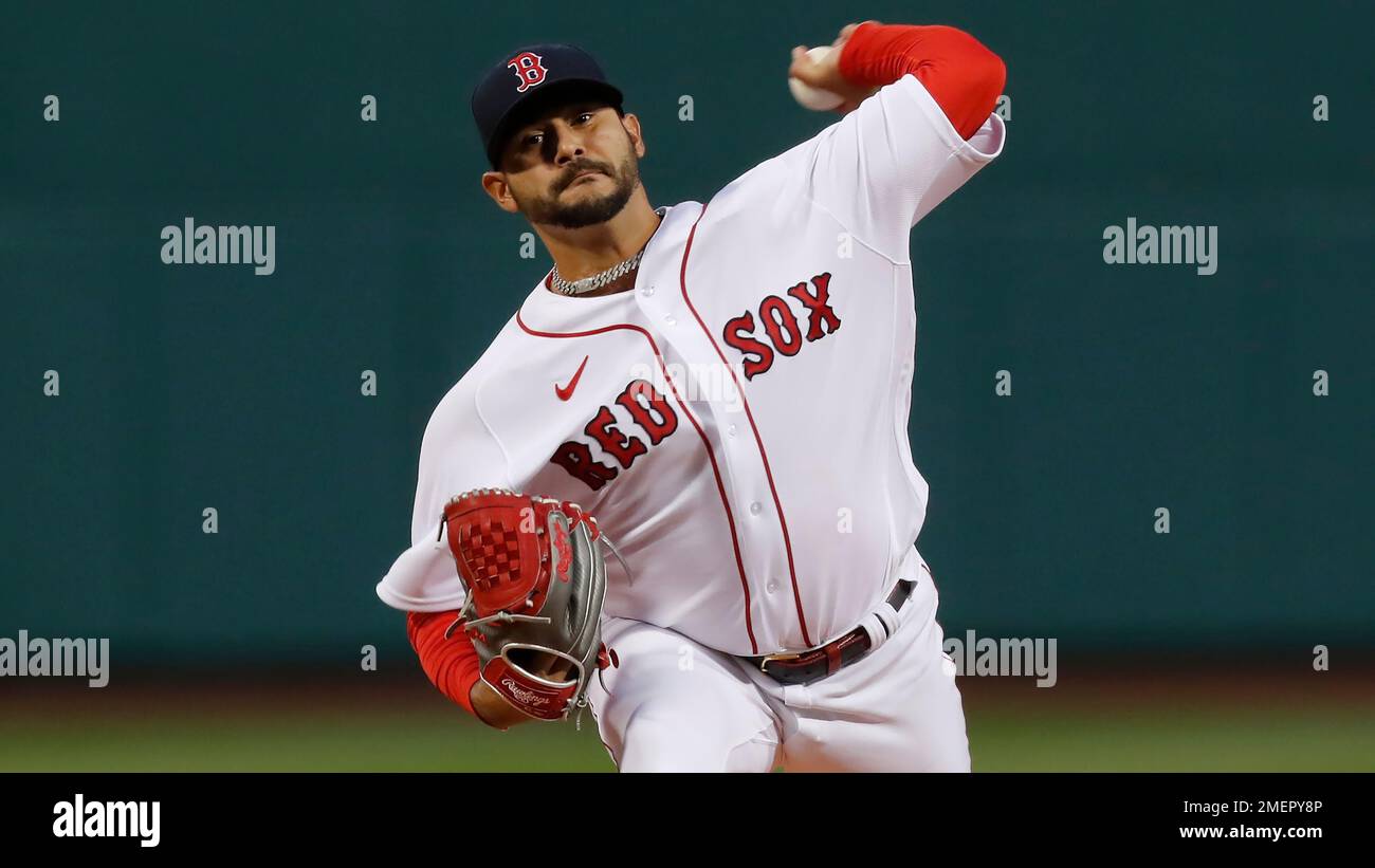 Boston Red Sox's Martin Perez pitches during the first inning of a ...