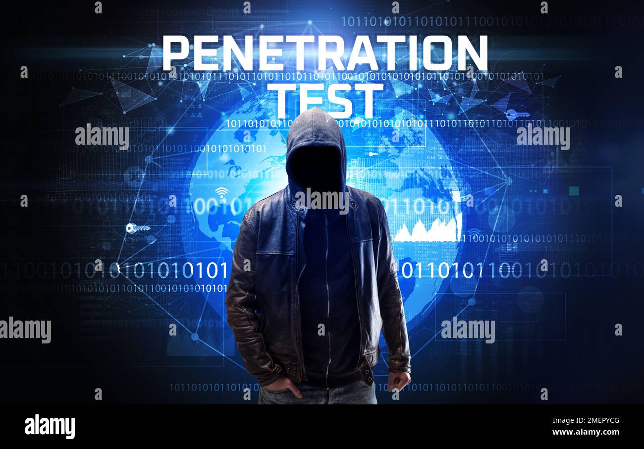 Faceless hacker at work, security concept Stock Photo - Alamy