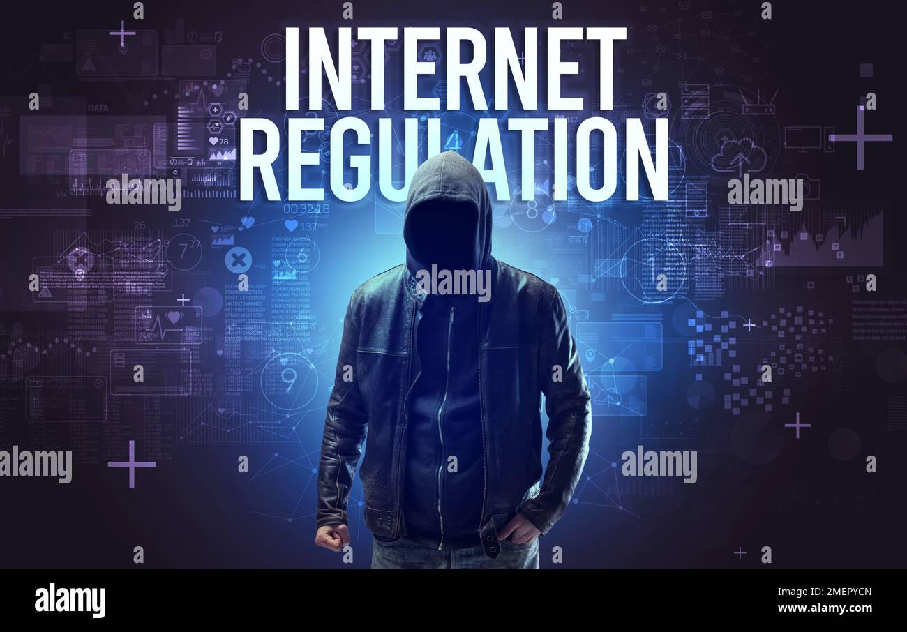 Faceless man with online security concept Stock Photo - Alamy