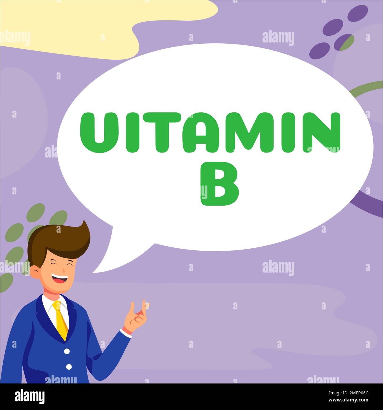 Text caption presenting Vitamin B. Word Written on Nutrient that helps ...