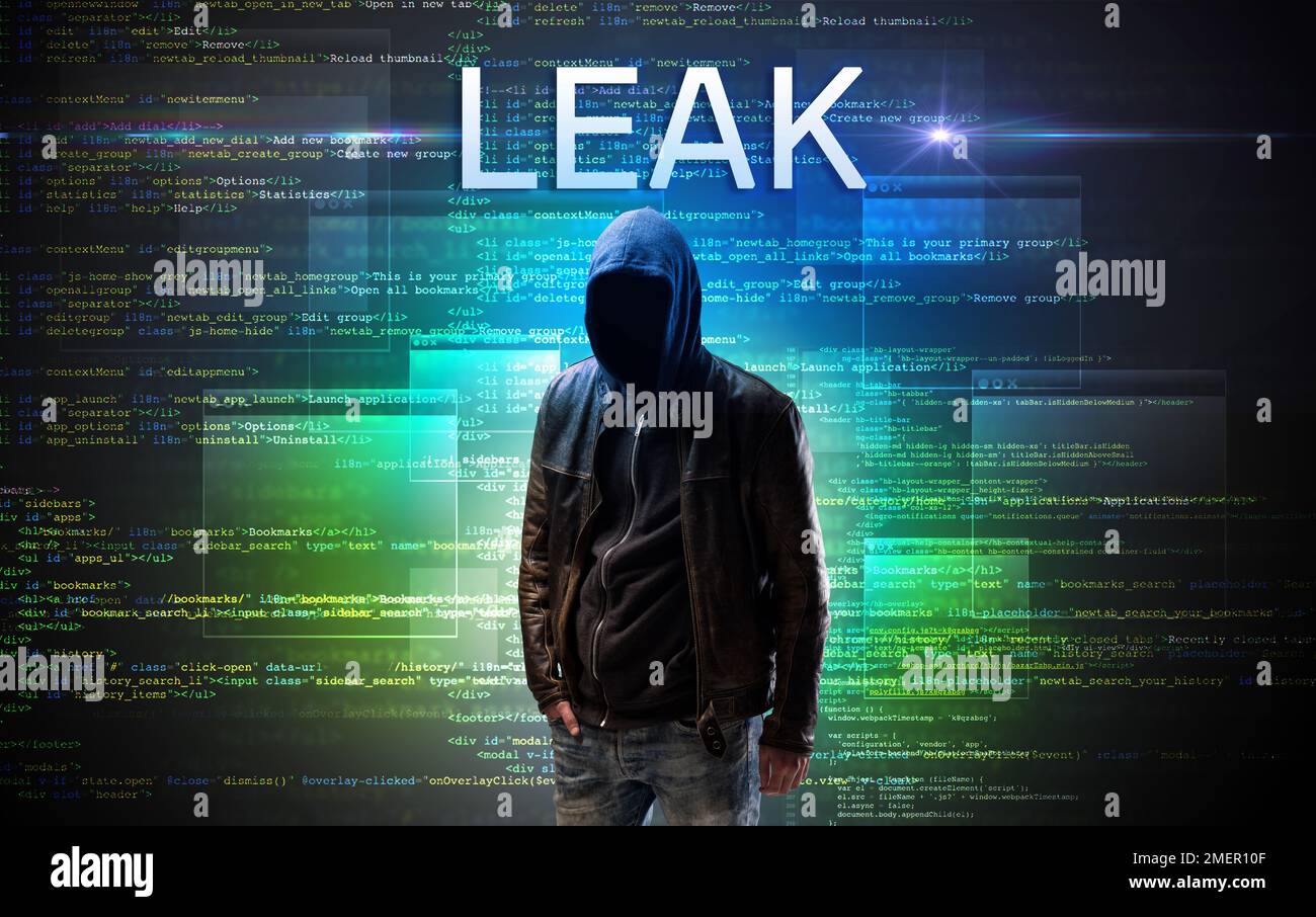 Faceless hacker on code background Stock Photo - Alamy