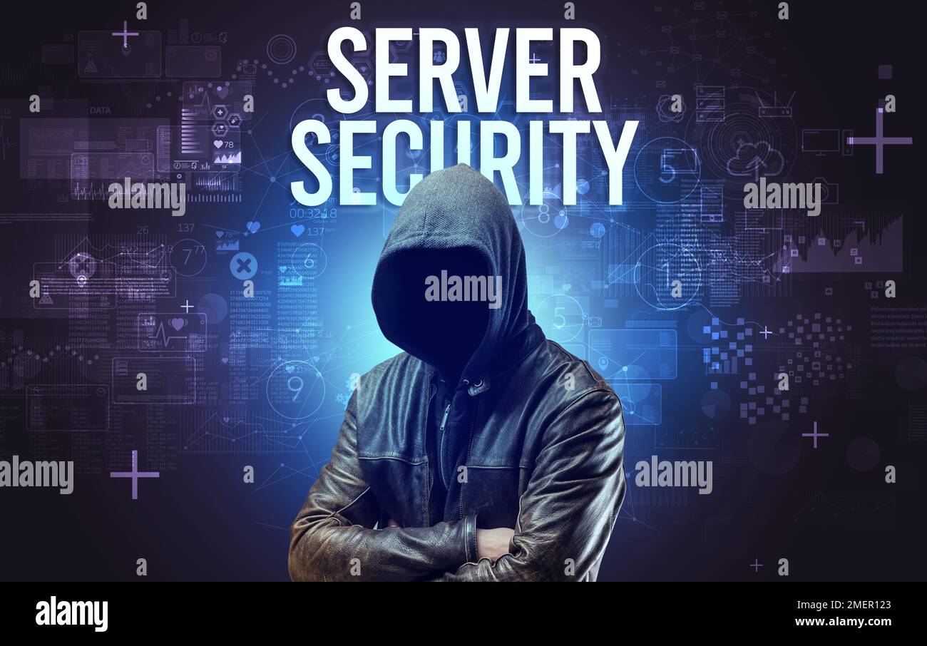 Faceless man with online security concept Stock Photo - Alamy