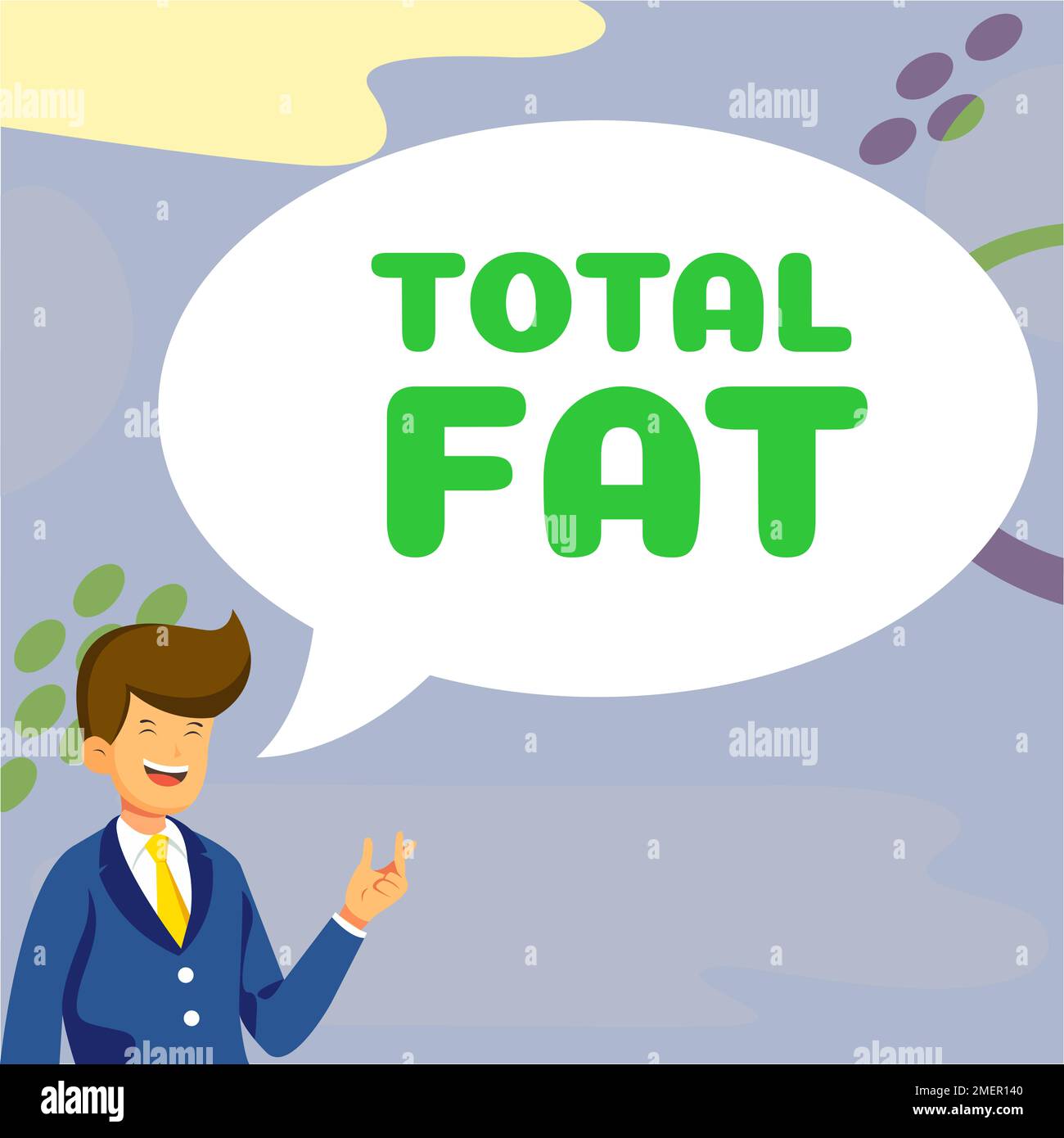 Text caption presenting Total Fat. Word for combined value of the ...