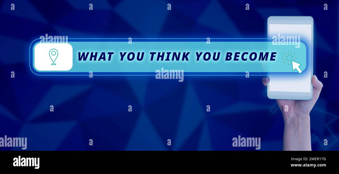 Conceptual caption What You Think You Become, Business idea being ...