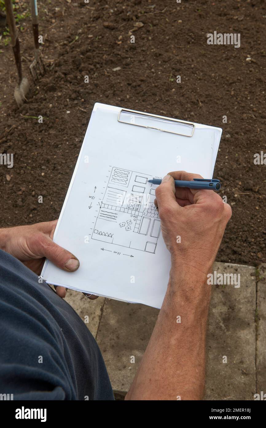 Plan drawing vegetable garden hi-res stock photography and images - Alamy