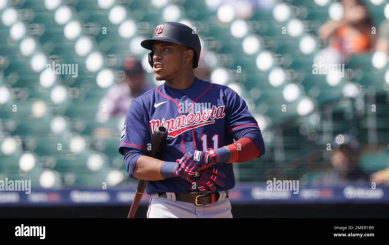 Minnesota Twins' Jorge Polanco plays during a baseball game, Tuesday ...