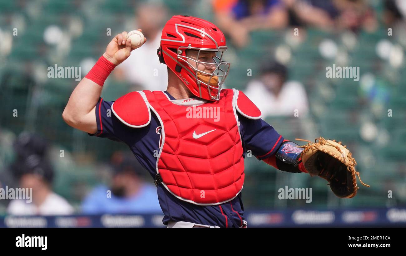 Minnesota Twins' Ryan Jeffers plays during a baseball game, Tuesday ...