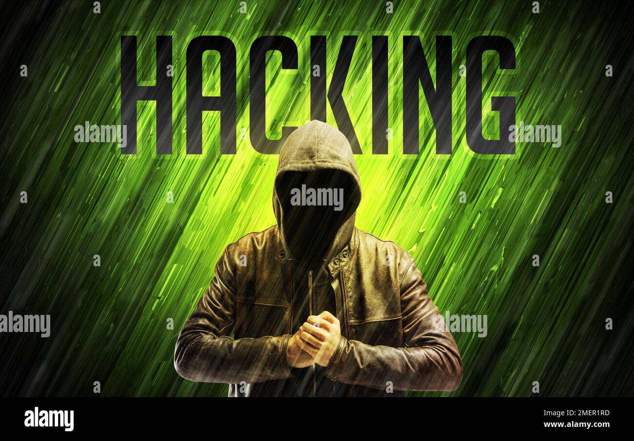 Mysterious man with security concept Stock Photo - Alamy