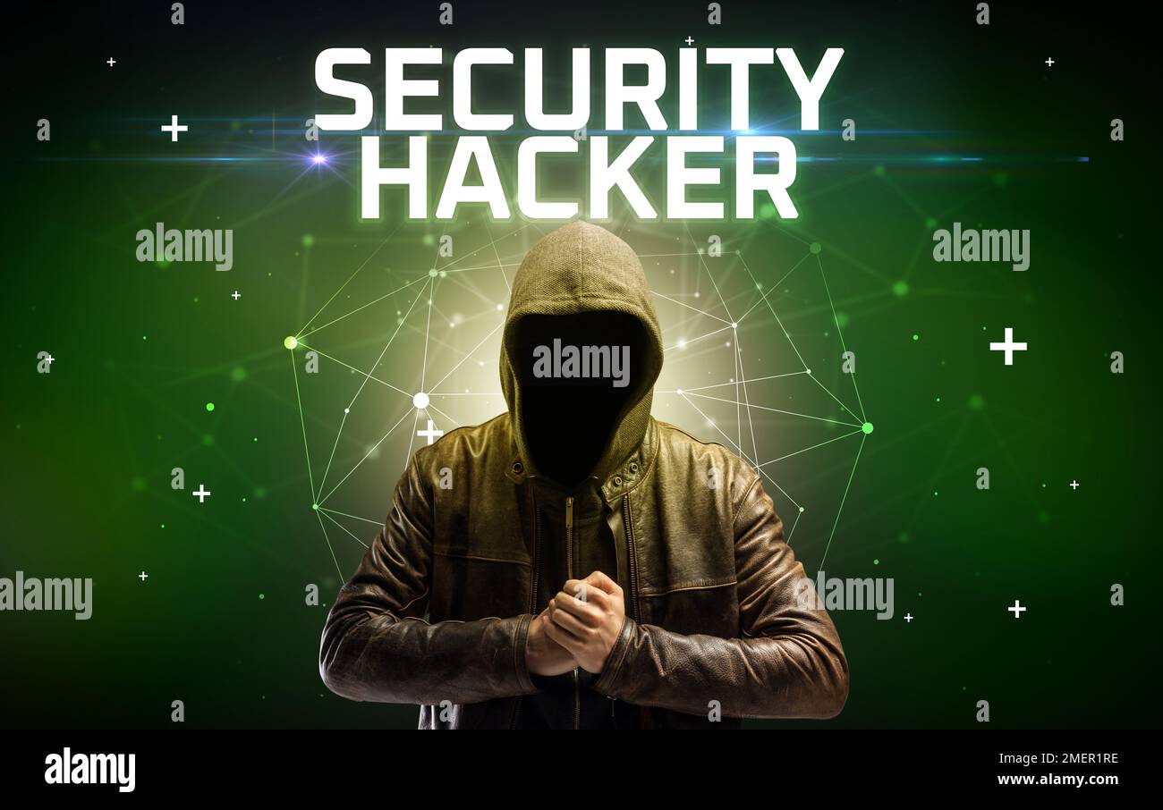 Mysterious hacker, online attack concept Stock Photo - Alamy