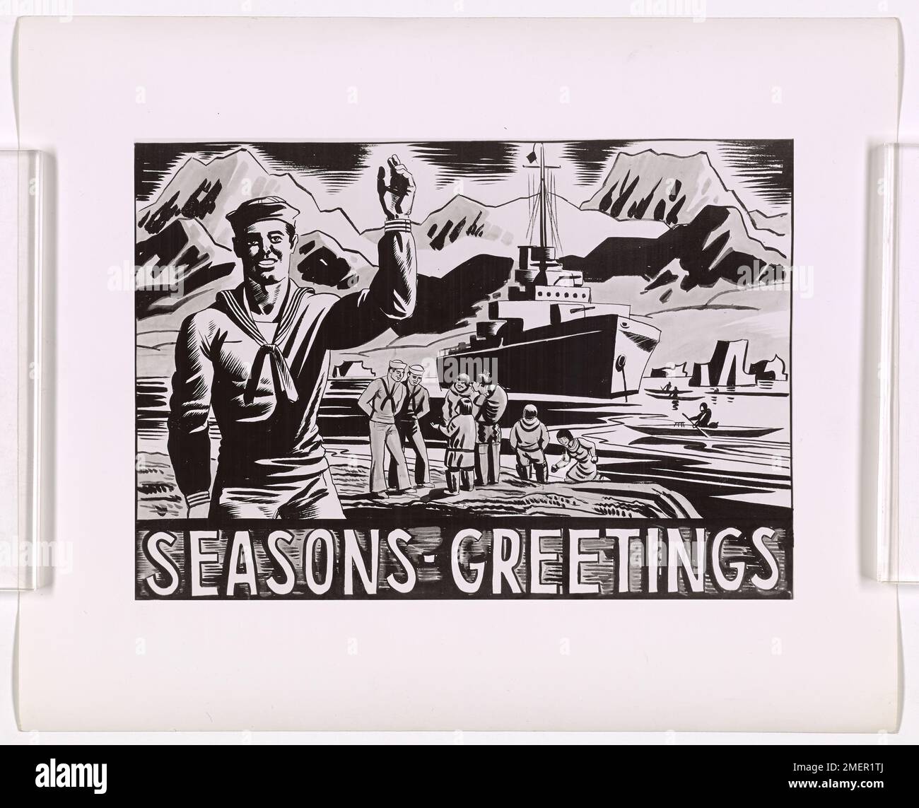 A holiday card from the Coast Guard, spreading festive greetings and ...