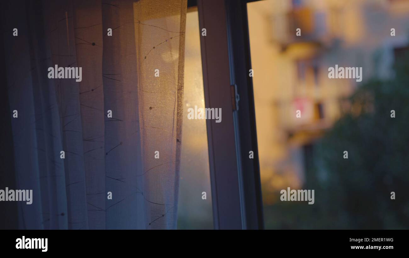 Vintage sunset through window in the afternoon ligh reflection Stock ...