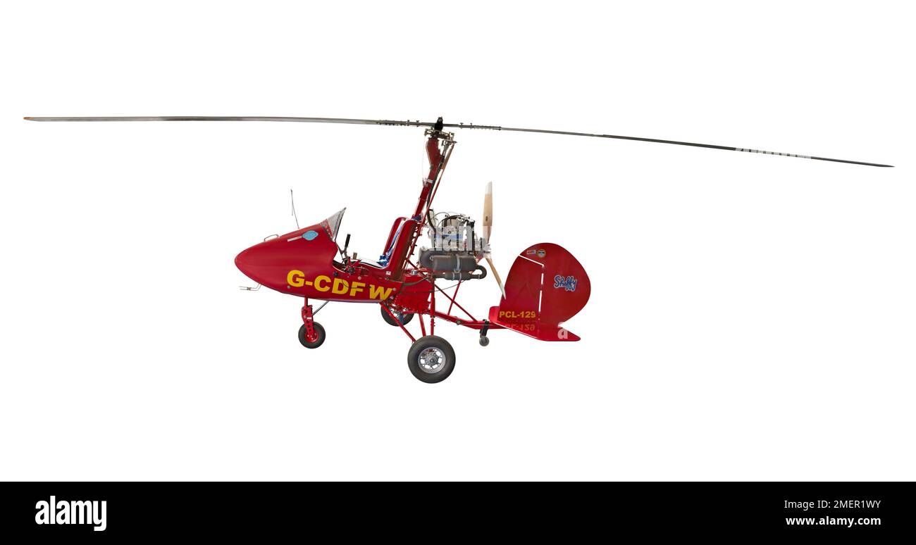 Sheffy G-CDFW single-seat pusher gyroplane, side view Stock Photo - Alamy