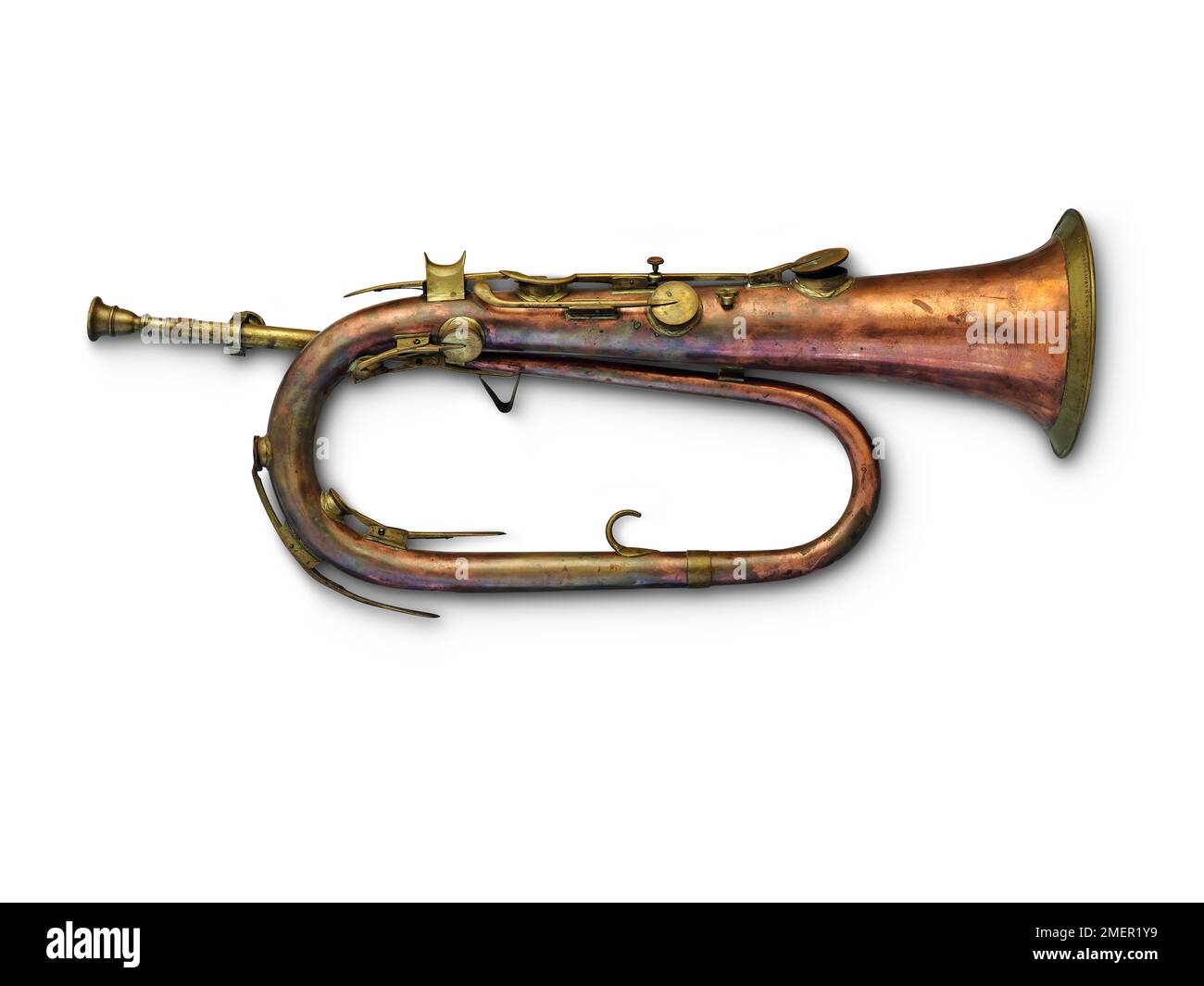 Key bugle in Bb, 7 keys, made by Halari, Paris, France, 19th century ...