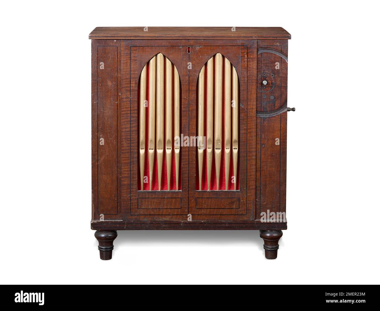 Barrel organ, eight tunes on one barrel, made by Flight & Robson ...