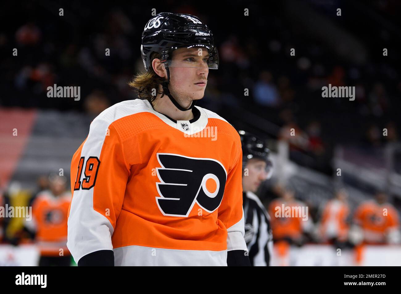 Philadelphia Flyers' Nolan Patrick in action during an NHL hockey game ...