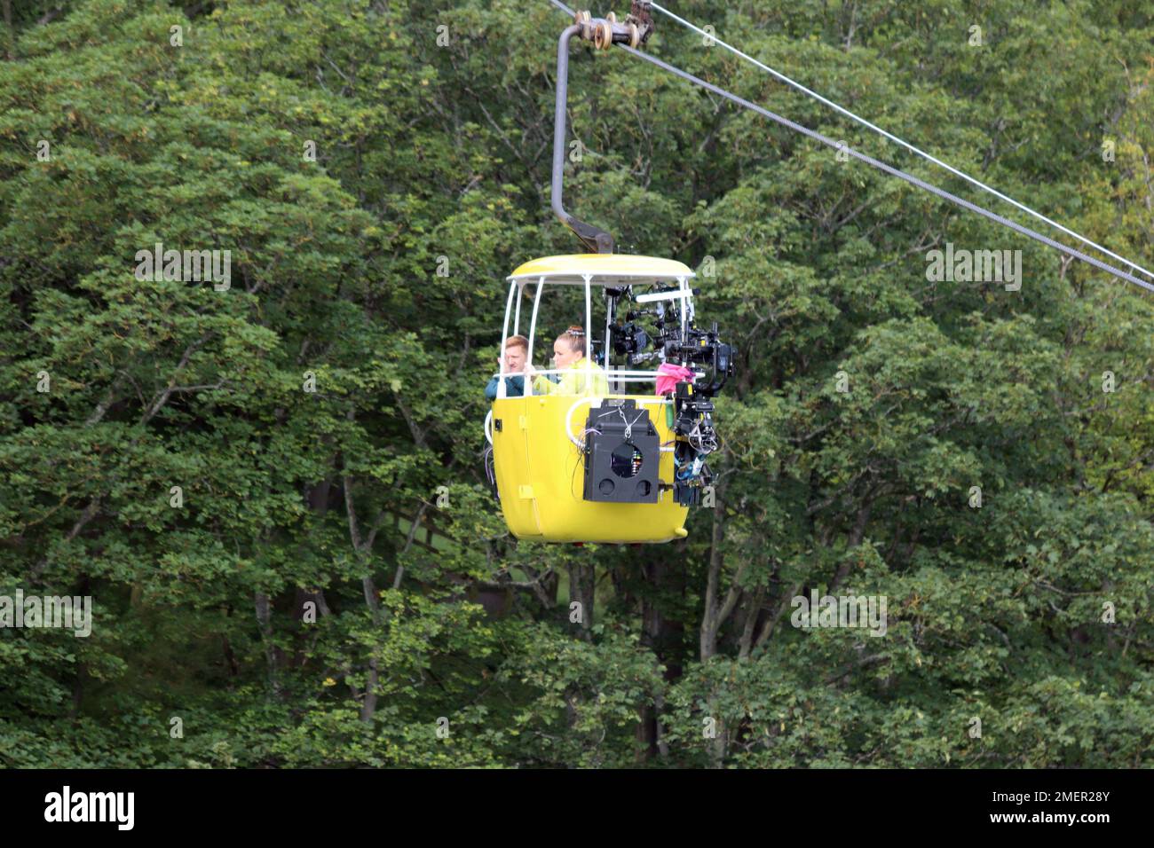 Sam Aston and Dolly-Ross Campbell for Coronation street are filming ...