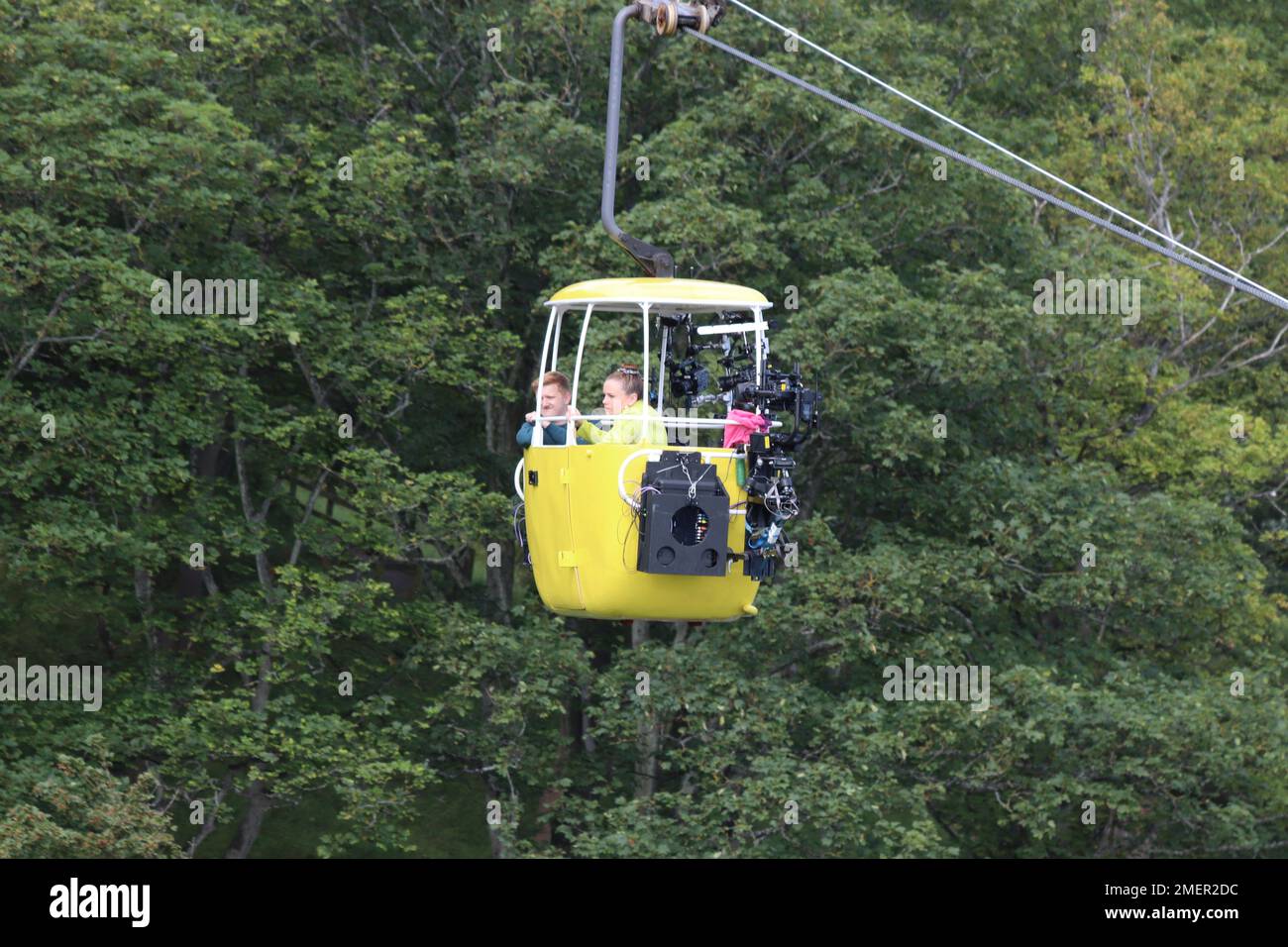 Sam Aston and Dolly-Ross Campbell for Coronation street are filming ...