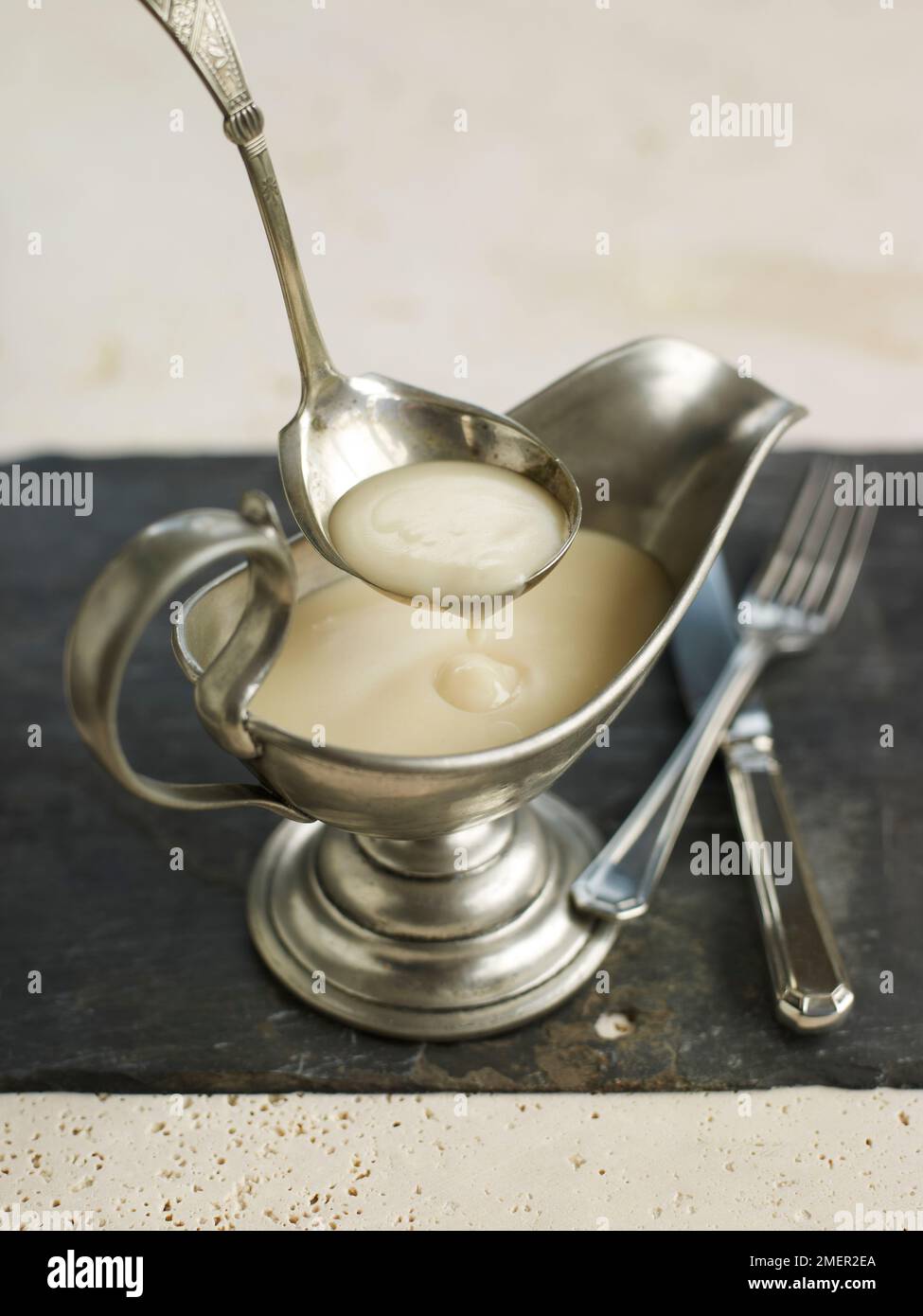 Silver sauce boat hi-res stock photography and images - Alamy