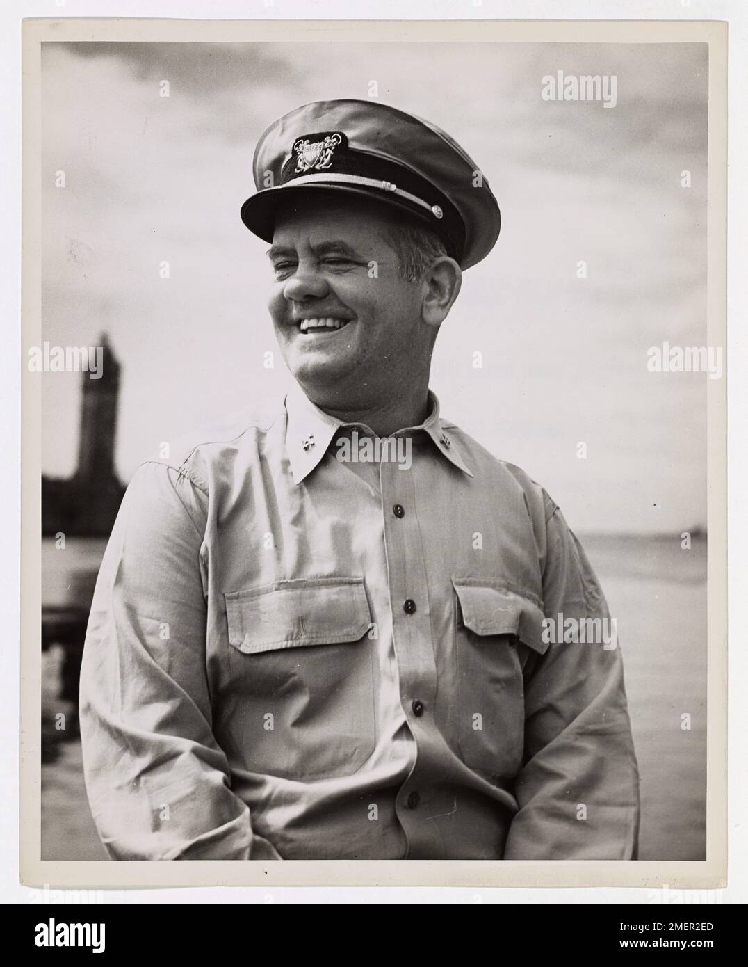 District Coast Guard Officer On Supply Ship. Coast Guard Boatswain ...