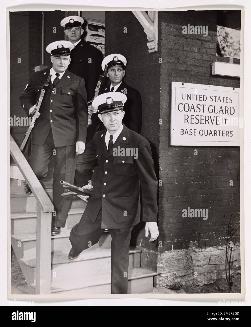This photograph shows several Temporary Reservists (TRs) quickly ...